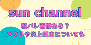 sunchannel(サンチャンネル)の顔バレ画像はある？パクリや炎上理由も気になる！ - とちブログ